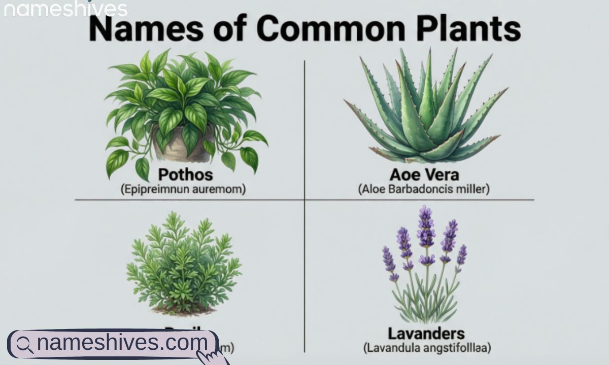 Scientific Names of Common Plants: Flowers Herbs and Trees