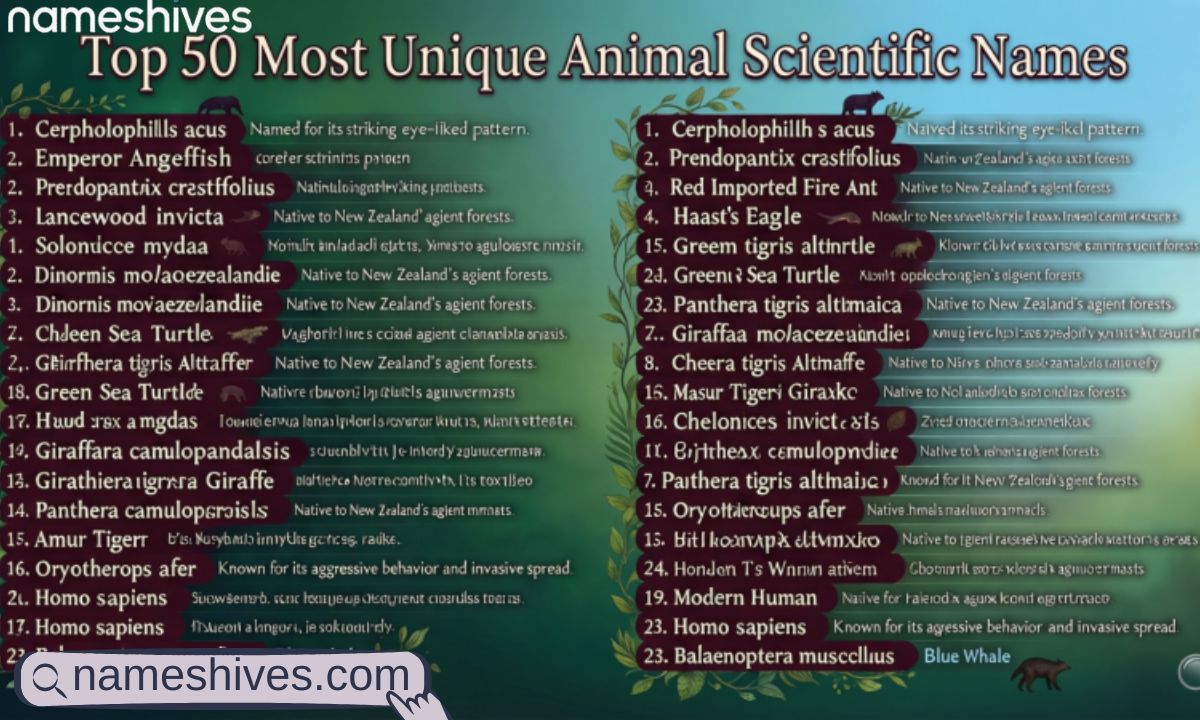 Discover 120 Animals Scientific Names: A Fascinating List
